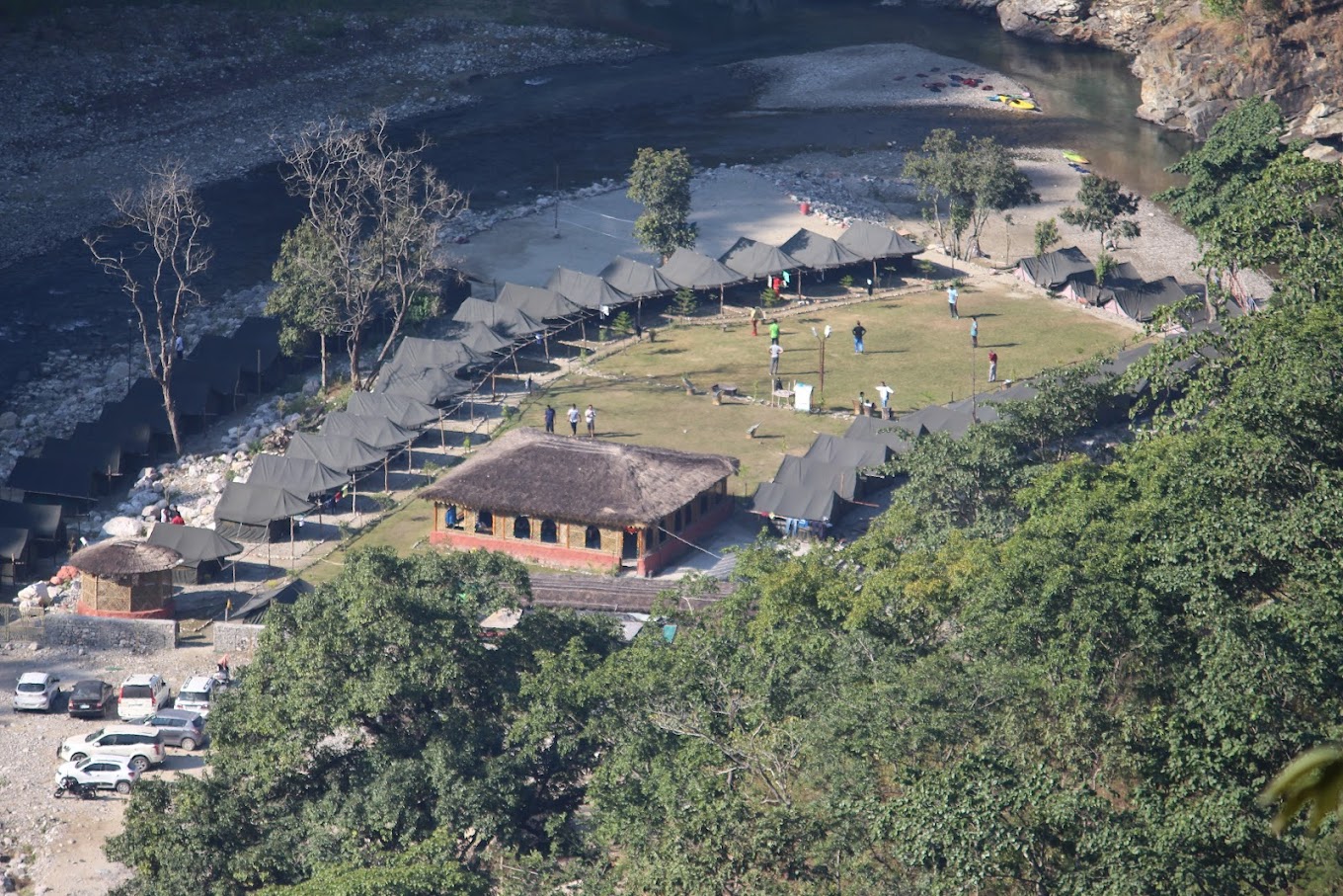 Rishikesh camp with natural swimming pool